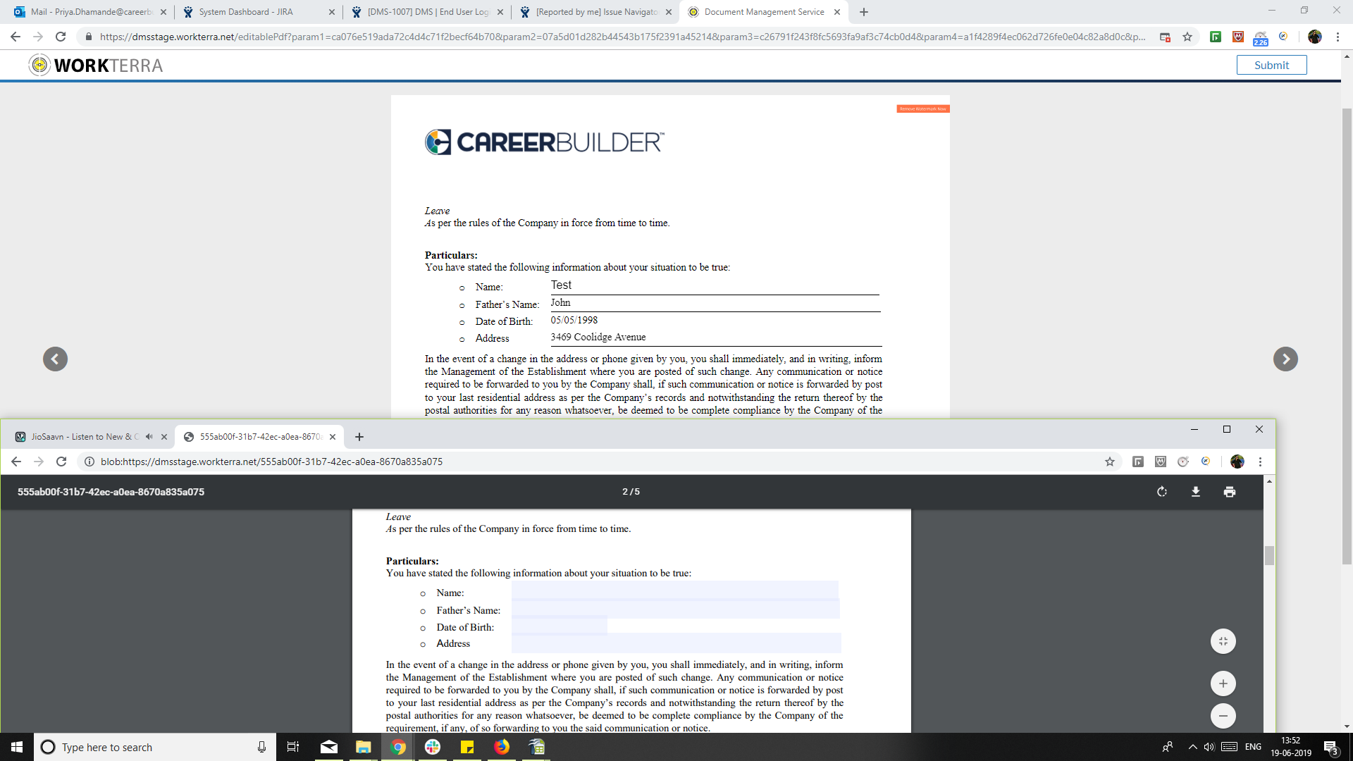 [DMS-1521] DMS | Prod | Candidate | Review Sign > PDF Document > Download | Text not updated ...